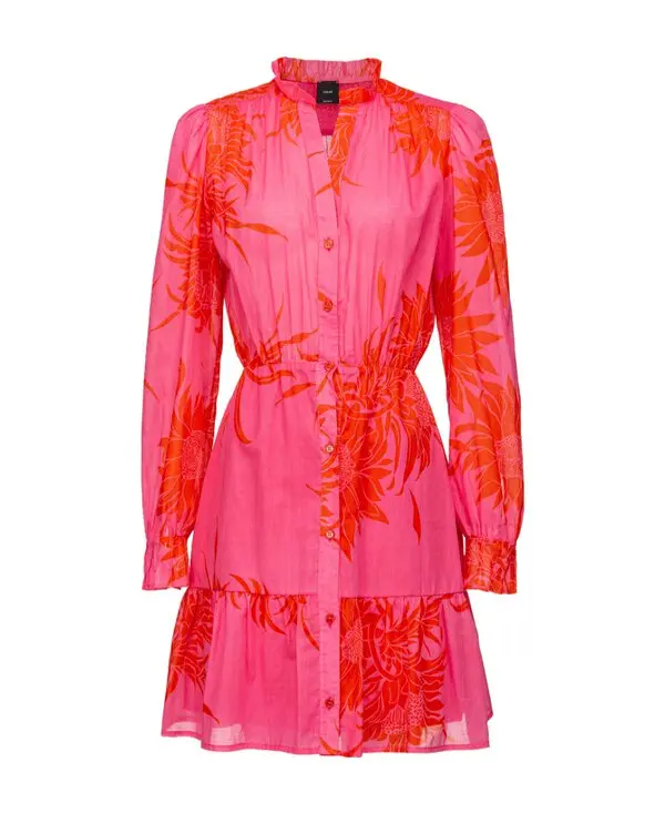 Pinko Floral Printed Long Sleeve Dress