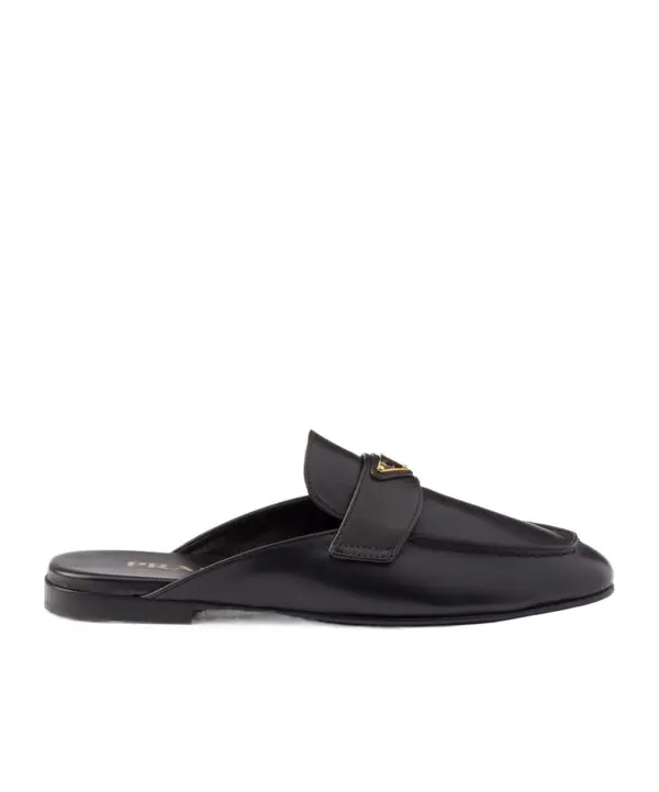 Prada Square-toe Slip-on Mules - Black