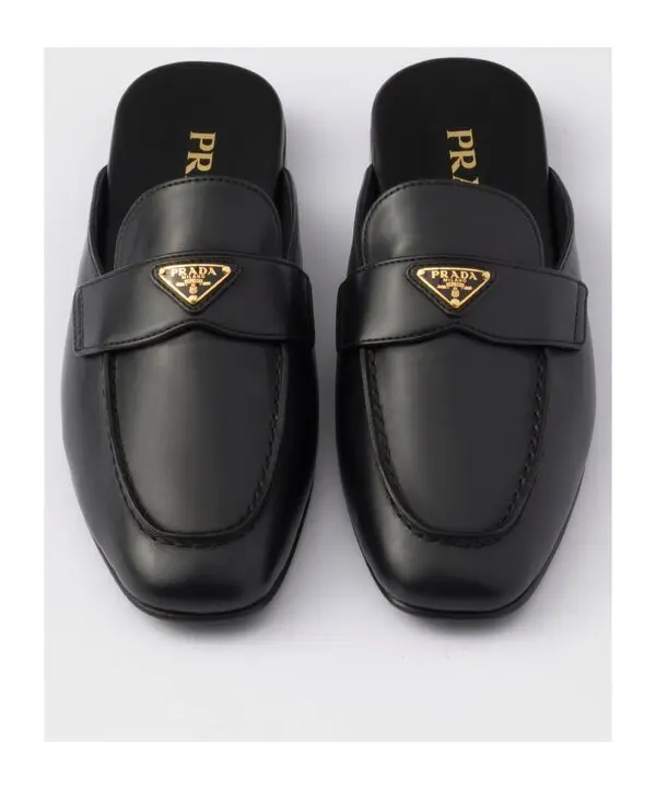 Prada Square-toe Slip-on Mules - Black