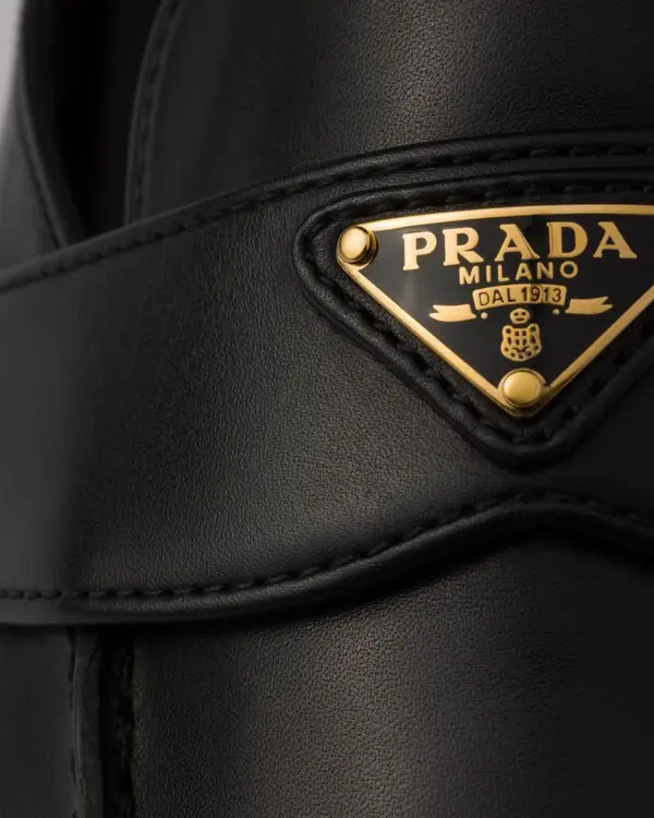 Prada Square-toe Slip-on Mules - Black