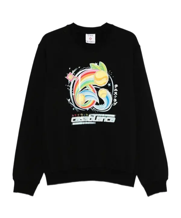 Casablanca Manga Tennis Ball Sweatshirt - Black