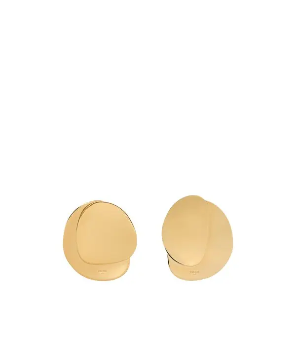 Celine Petale Earrings In Brass With Finish - Gold