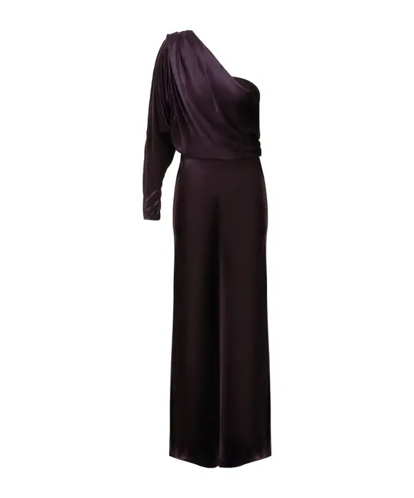 Zimmermann Illustration Asymmetric Gown - Eggplant