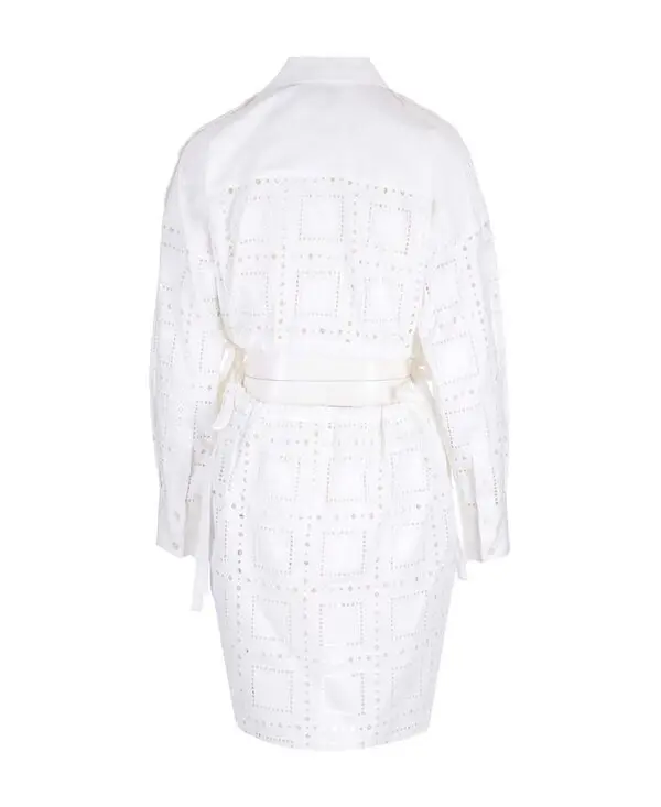 MSGM Cut-out Detailed Button-up Shirt Dress