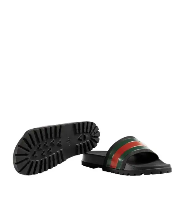 Gucci Web Slide Sandals - Black