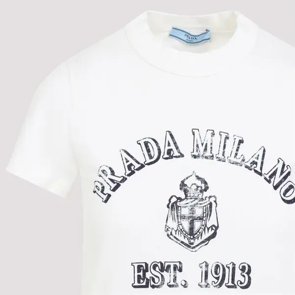 Prada Logo Printed Short Sleeve T-shirt - No