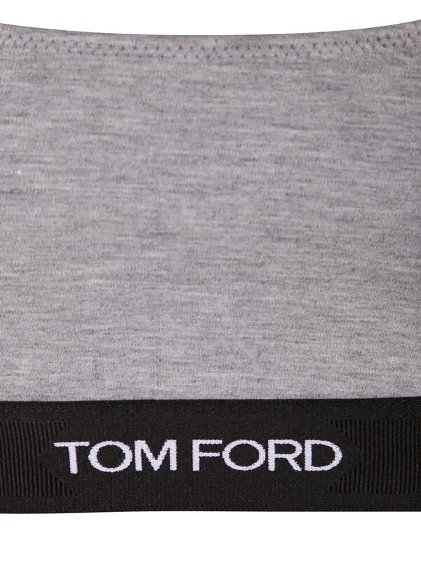 TOM FORD Logo Band Bralette - Grey