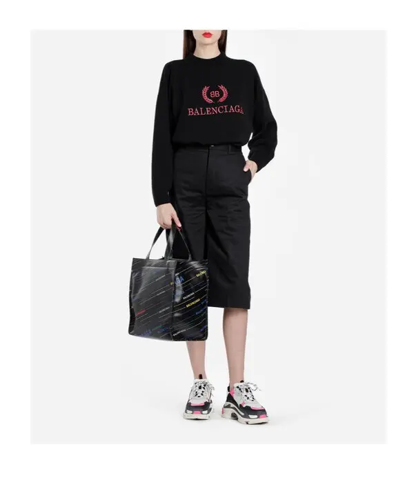 Balenciaga High-waisted Straight Cropped Trousers