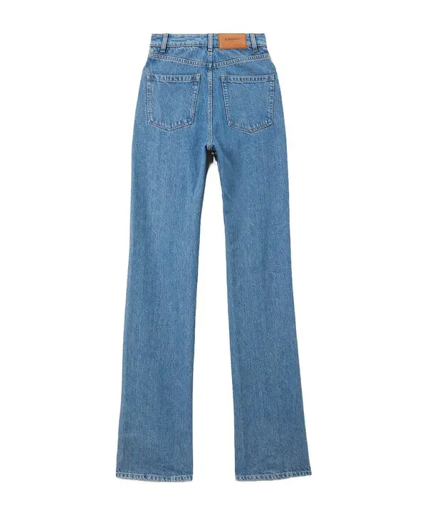 Burberry High Waist Straight Leg Jeans