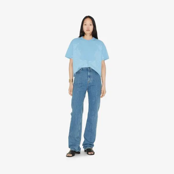 Burberry High Waist Straight Leg Jeans