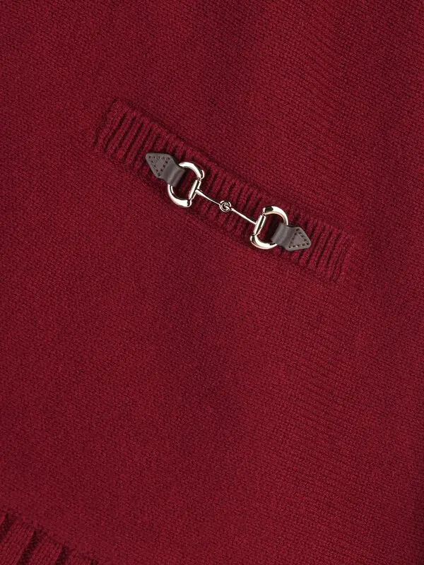 Gucci Horsebit Detailed V-neck Knit Cardigan