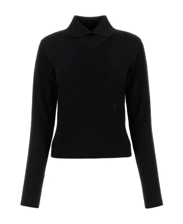 JIL SANDER Cropped Sweater With Embroidered Logo
