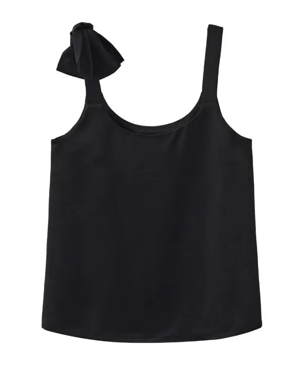 Marissa Chiara Sleeveless One-shoulder Bow Vest