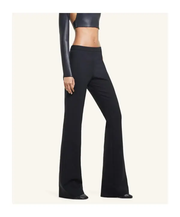 COURREGES Oblique Tailored Flared Wool Trousers