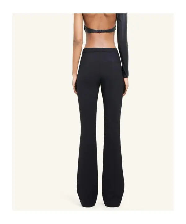 COURREGES Oblique Tailored Flared Wool Trousers