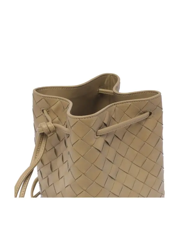 Bottega Veneta Woven Leather Drawstring Shoulder Bag - Brown