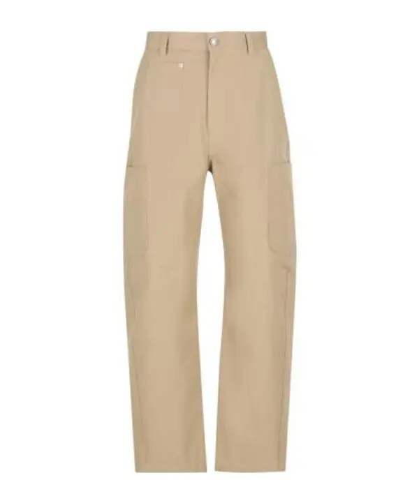 Givenchy Logo Embroidered Straight-leg Trousers - Beige