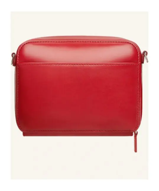 COURREGES Cloud Logo Plaque Chained Shoulder Bag - Ruby