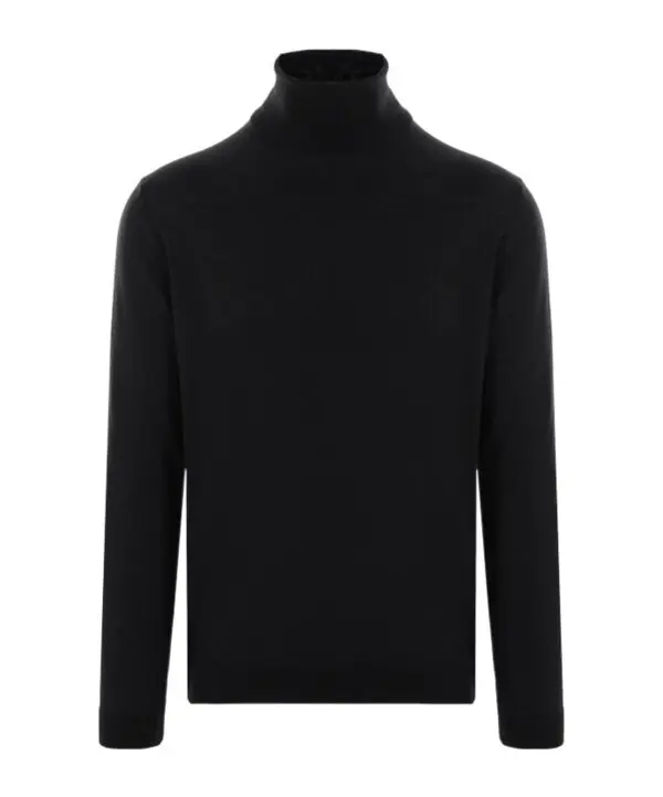 ROBERTO COLLINA Turtleneck Long Sleeve Jumper - Black