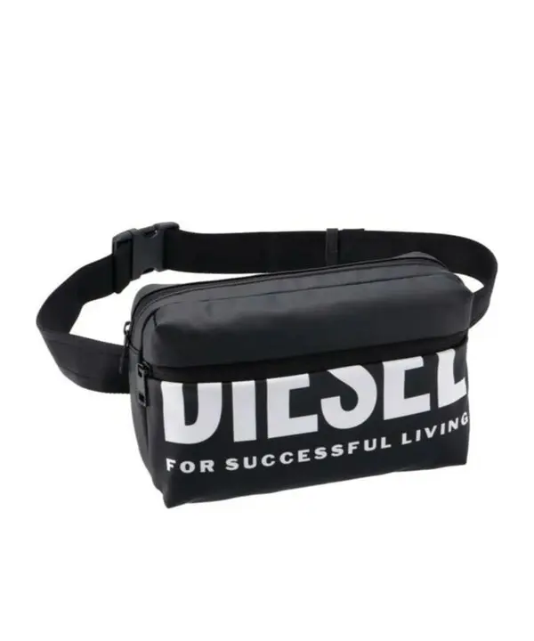 DIESEL® Logo Print Belt Bag - Black