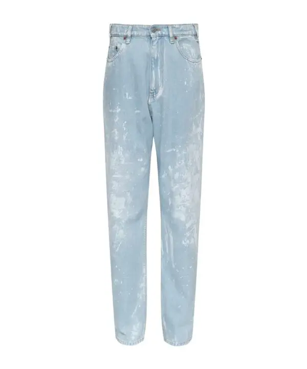 MAISON MARGIELA Numeric Signature Straight Jeans - Light Blue