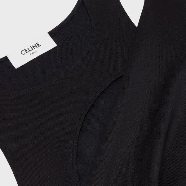 Celine Asymmetric Wool Jersey Dress