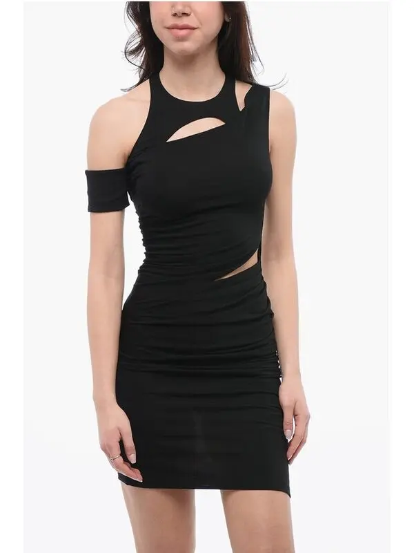 Celine Asymmetric Wool Jersey Dress
