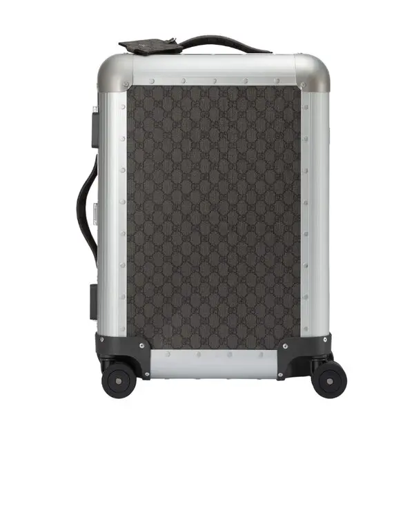 Gucci Gg Supreme Canvas And Aluminum Trolley