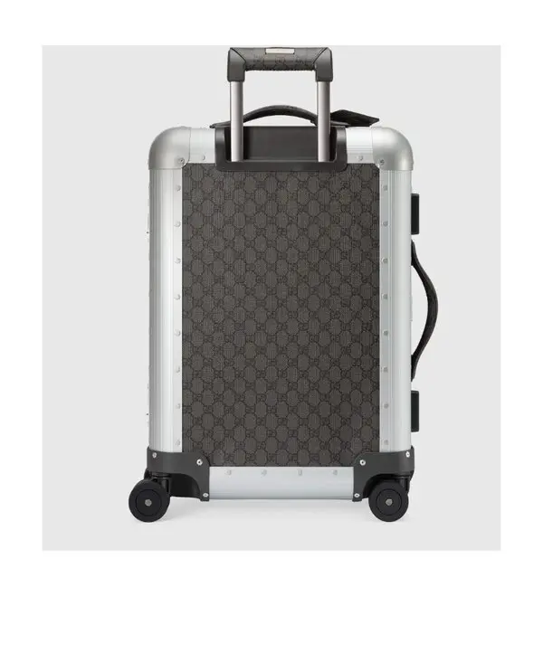 Gucci Gg Supreme Canvas And Aluminum Trolley