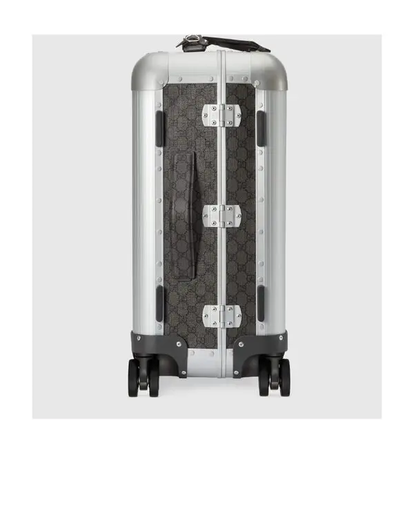 Gucci Gg Supreme Canvas And Aluminum Trolley