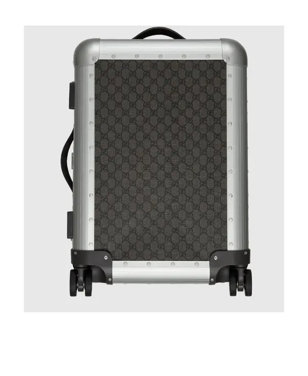 Gucci Gg Supreme Canvas And Aluminum Trolley