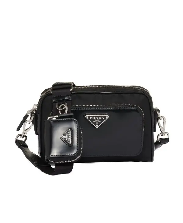 Prada Triangle-logo Crossbody Bag - Black