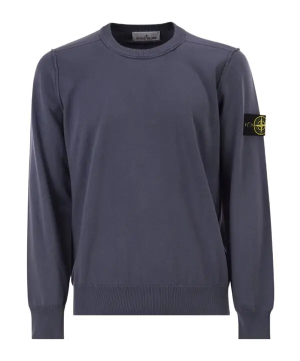 Stone Island Compass Patch Knitted Jumper - Black
