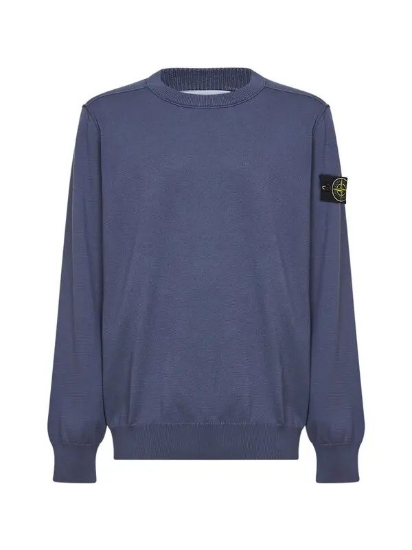 Stone Island Crew Neck Knitted Sweater - Black