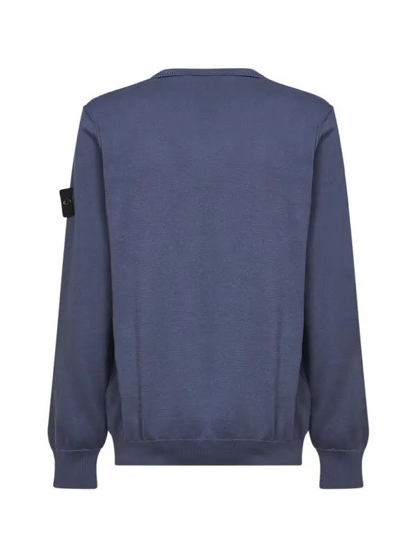Stone Island Crew Neck Knitted Sweater - Black