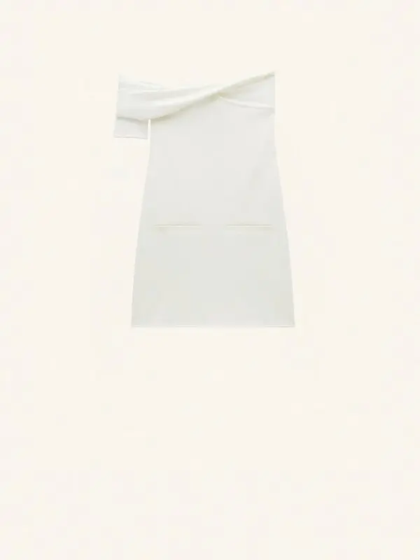 COURREGES Courrèges One-shoulder A-line Mini Dress - White