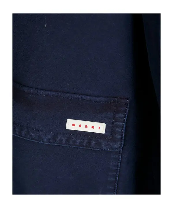 Marni Buttoned Coat With Lapel And Front Pockets