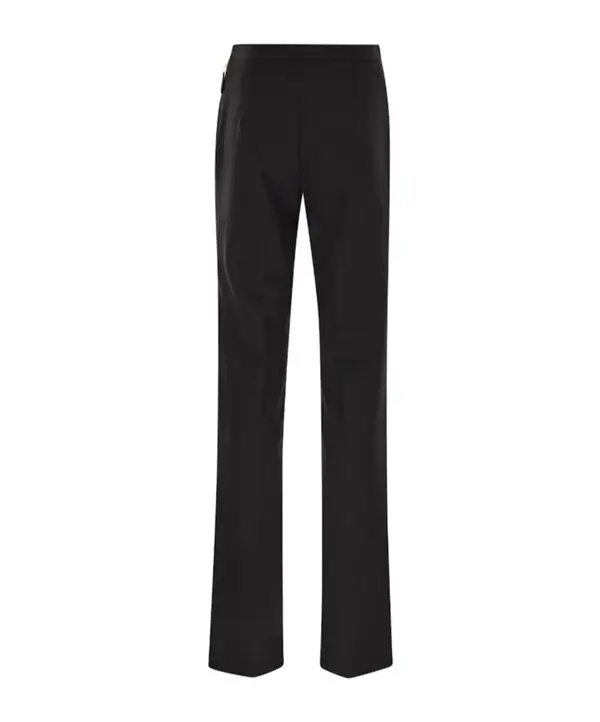 Elisabetta Franchi High-waisted Flared Trousers With Enamelled Button Detail