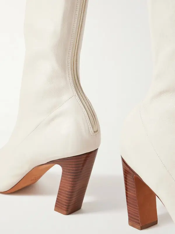 Khaite Apollo Zip Up Block Heel Ankle Boots