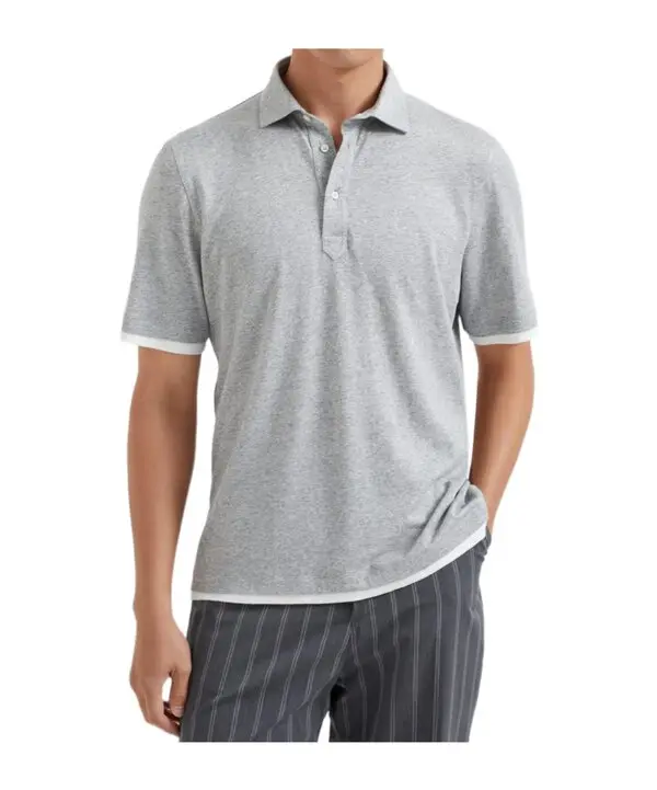 Brunello Cucinelli Layered Button-up Polo Shirt