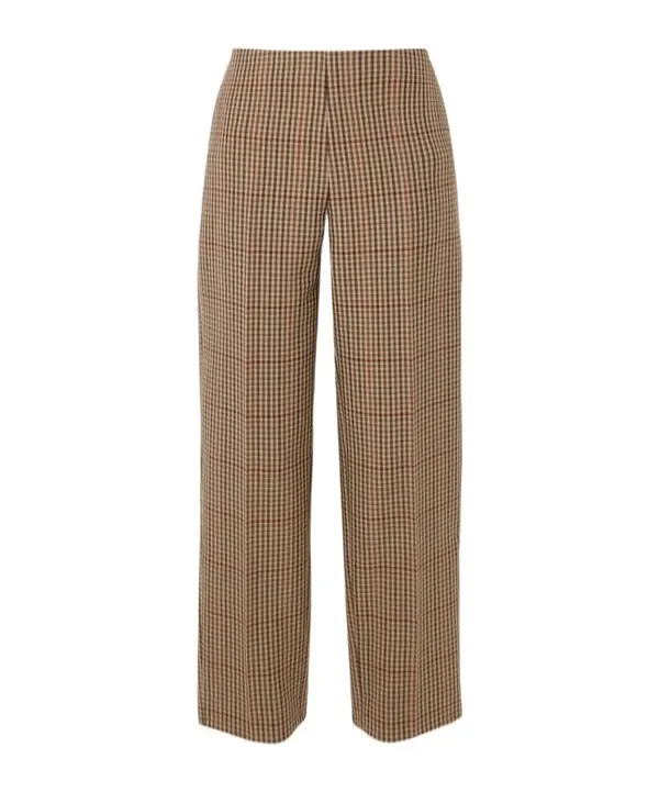 Dries Van Noten Check Straight Casual Pants