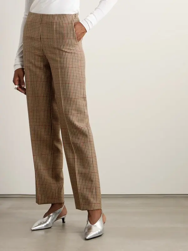 Dries Van Noten Check Straight Casual Pants