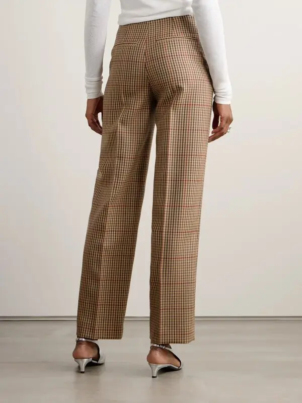 Dries Van Noten Check Straight Casual Pants