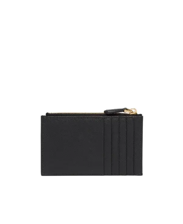 Prada Saffiano Zipped Cardholder - Black