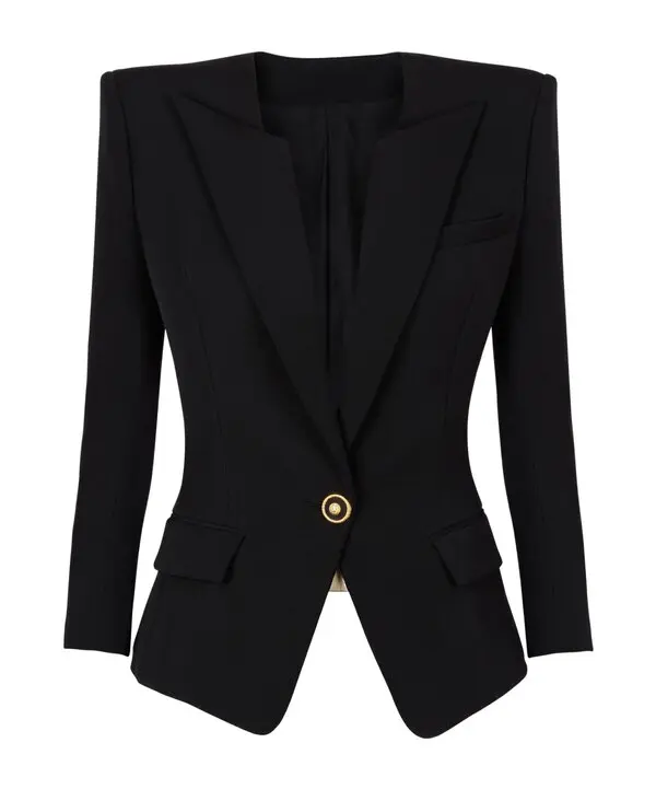 Balmain Grain De Poudre 1-button Jacket