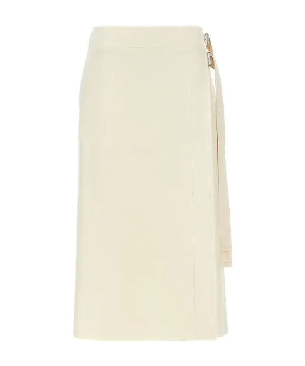 JIL SANDER Wrap-designed A-line Midi Skirt