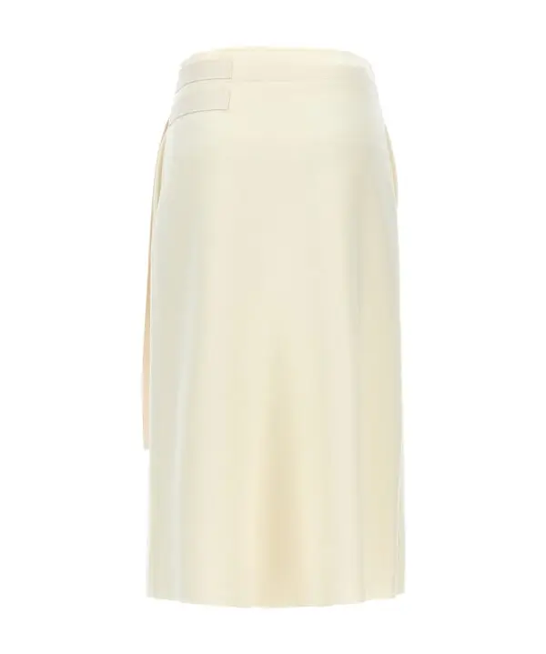 JIL SANDER Wrap-designed A-line Midi Skirt