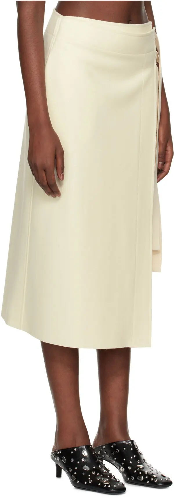 JIL SANDER Wrap-designed A-line Midi Skirt
