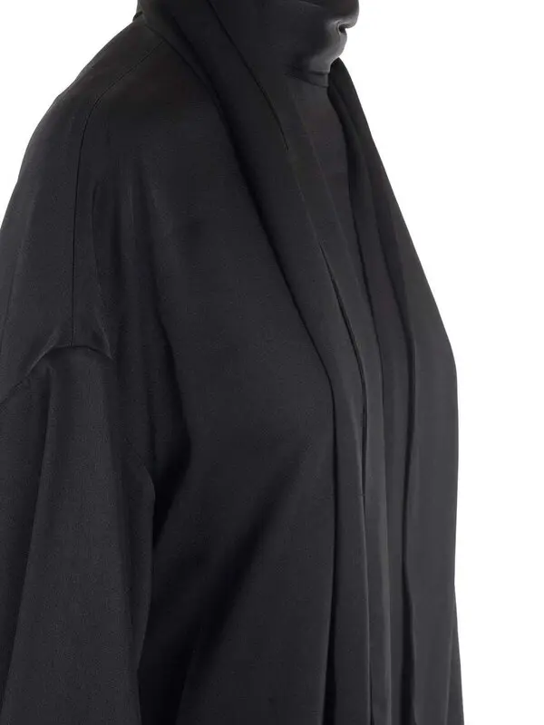 Saint Laurent High Neck Wide-sleeved Blouse