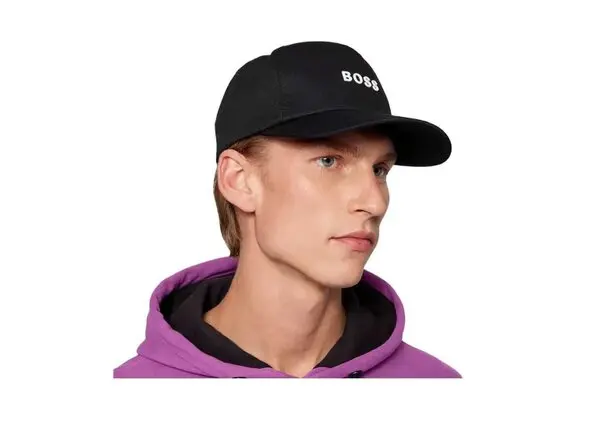 Hugo Boss Logo Letter Baseball Cap - Black